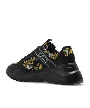 Versace Baroque Print Sneakers - Black