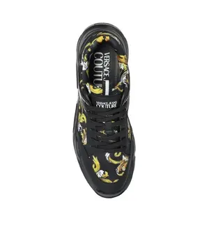 Versace Baroque Print Sneakers - Black