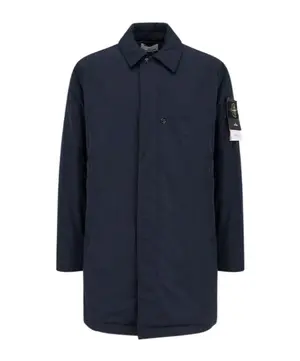 Stone Island Compass Patch Long Parka - Blue