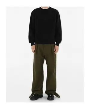 Burberry Logo Embroidered Crewneck Sweatshirt - Black