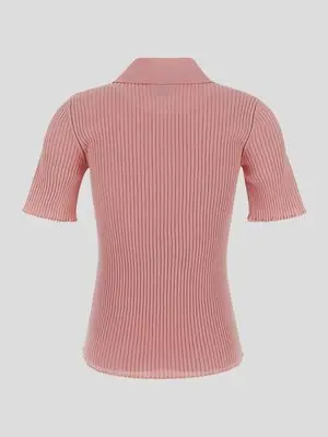 Bottega Veneta Ribbed Polo Top