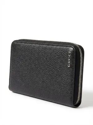 Gucci Full Zipper Wallet Decorated With Logo - Black