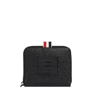 Thom Browne Short Zip Wallet - Black
