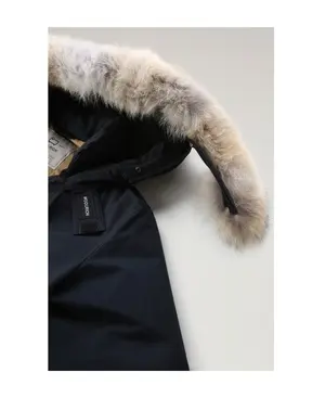 Woolrich Arctic Anorak Hooded Jacket With Removable Fur Trim - Black