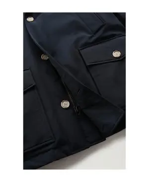 Woolrich Arctic Anorak Hooded Jacket With Removable Fur Trim - Black