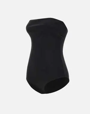 COURREGES Logo-embroidered Strapless Bodysuit
