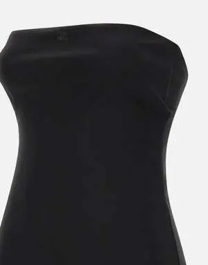 COURREGES Logo-embroidered Strapless Bodysuit
