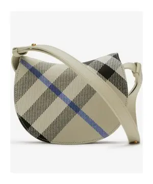 Burberry Rocking Horse Checked Mini Shoulder Bag - Nude