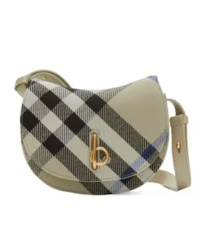 Burberry Rocking Horse Checked Mini Shoulder Bag - Nude