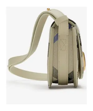 Burberry Rocking Horse Checked Mini Shoulder Bag - Nude