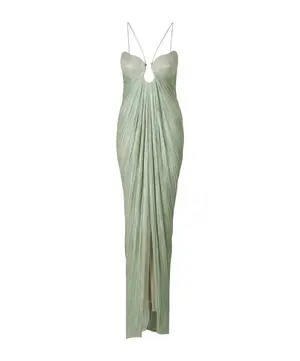 MARIA LUCIA HOHAN Sleeveless Maxi Dress With Sweetheart Neckline - Gray