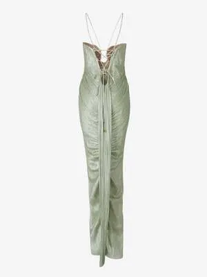 MARIA LUCIA HOHAN Sleeveless Maxi Dress With Sweetheart Neckline - Gray