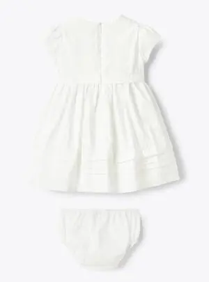 IL GUFO Crewneck Short-sleeved Dress With Layered Design And Brief