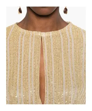 Missoni Embellished Crewneck Balloon-sleeved Blouse - Nude
