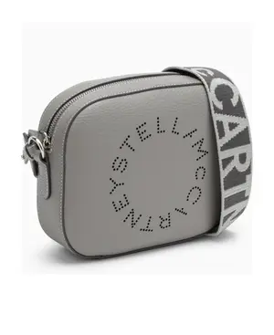Stella McCartney Logo Perforated Crossbody Bag - Gray