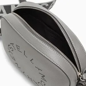 Stella McCartney Logo Perforated Crossbody Bag - Gray