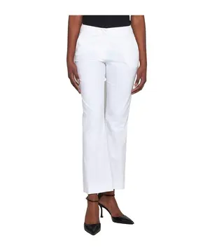 PT TORINO Tailored Stretch Cotton Slacks - White