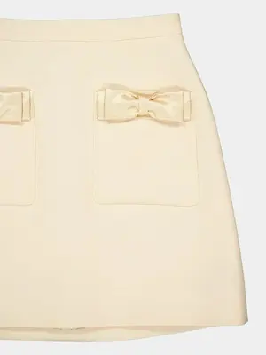 Valentino Garavani A-line Mini Skirt With Bow Detail