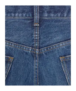 Celine Max Jeans In Dark Union Wash Denim