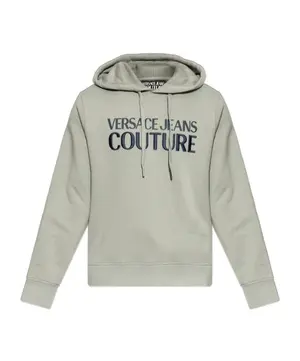 Versace Logo Hoodie - Grey