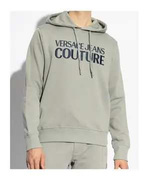 Versace Logo Hoodie - Grey