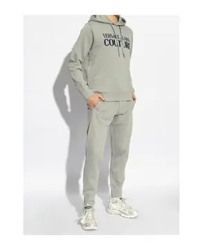 Versace Logo Hoodie - Grey