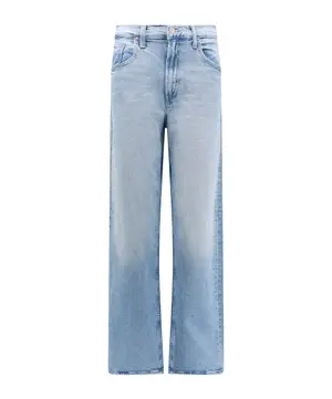 MOTHER High Waisted Spinner Zip Heel Jeans - Blue