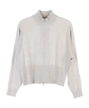 Brunello Cucinelli Long Sleeve Zip-up Sweater