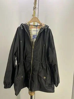 Burberry Hooded Zip-up Nylon Jacket