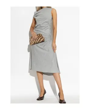 Dries Van Noten Asymmetrical Skirt With Fabric Buttons