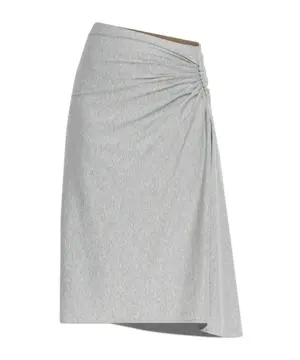 Dries Van Noten Asymmetrical Skirt With Fabric Buttons