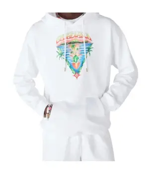 Casablanca Graphic Hooded Sweater - White