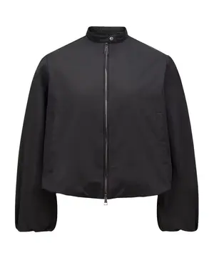Moncler Logo Patch Zip-up Bomber Jacket