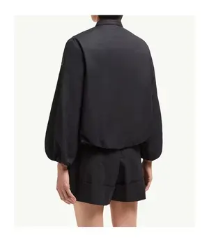 Moncler Logo Patch Zip-up Bomber Jacket