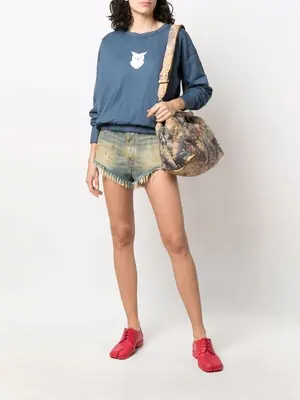 MAISON MARGIELA Owl Printed Crewneck Sweatshirt