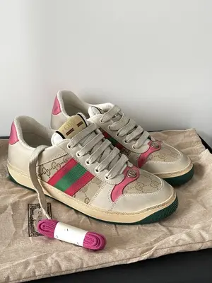 Gucci Gg Canvas Round Toe Sneakers
