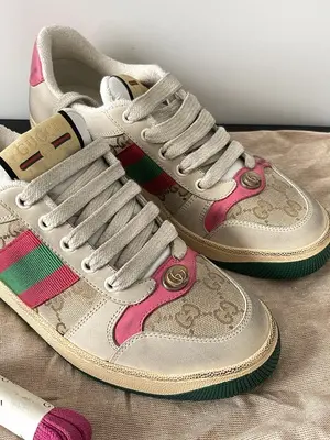 Gucci Gg Canvas Round Toe Sneakers