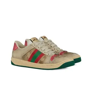 Gucci Gg Canvas Round Toe Sneakers