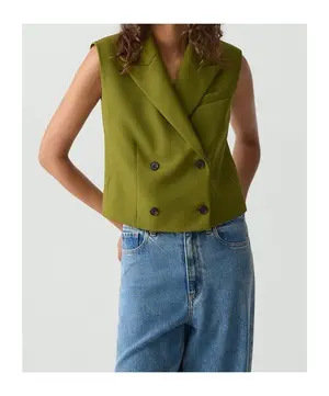 Theory Double Breasted Peak Lapel Vest