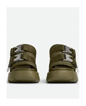 Bottega Veneta Padded Tech Sandals With Decorative Buckle