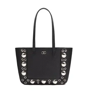 Valentino Garavani Vlogo Plaque Eyelet Detailed Shoulder Bag