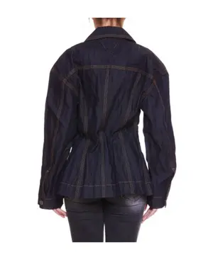 Bottega Veneta Crinkled Denim Jacket - Blue