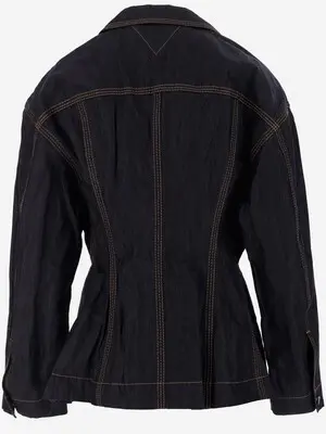 Bottega Veneta Crinkled Denim Jacket