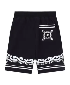 Dolce & Gabbana Logo Print Track Shorts - Black