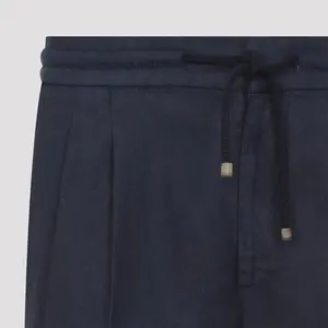Brunello Cucinelli Drawstring Tapered Trousers - Black