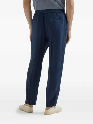 Brunello Cucinelli Drawstring Tapered Trousers - Black