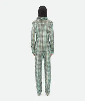 Bottega Veneta Plaid Jacket With Tassel Detail