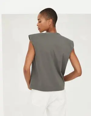 Brunello Cucinelli Monili Chain Cotton Tank Top