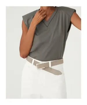 Brunello Cucinelli Monili Chain Cotton Tank Top