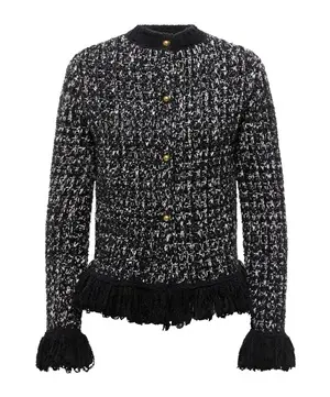 Moncler Fringe-trim Wool Blend Sweater